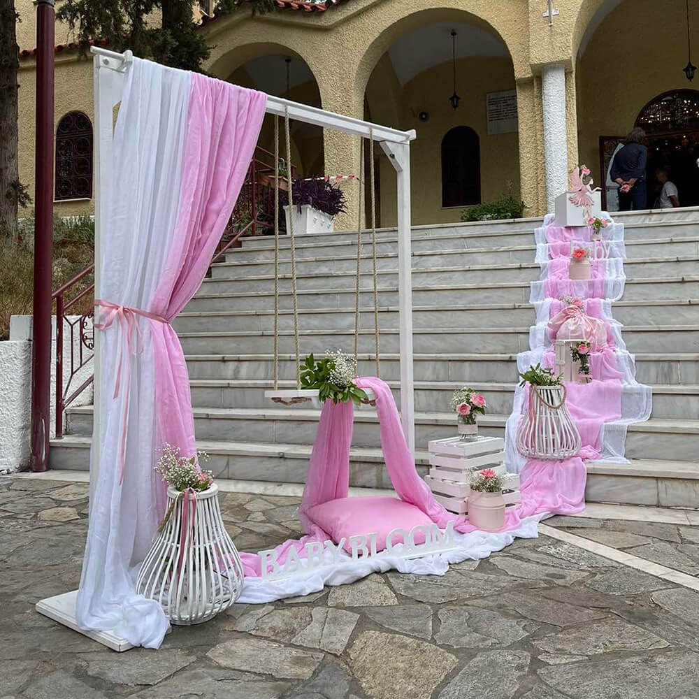 Στολισμός βάπτισης για κορίτσι της Κωνσταντίνας-Θέμα βάπτισης νεράιδα